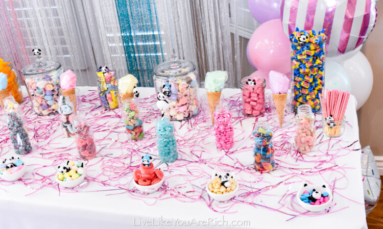 Kids' Birthday Party Candy Bar - Live Like You Are Rich