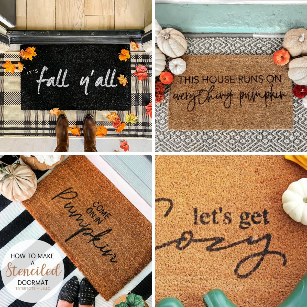Fall Doormats - Live Like You Are Rich