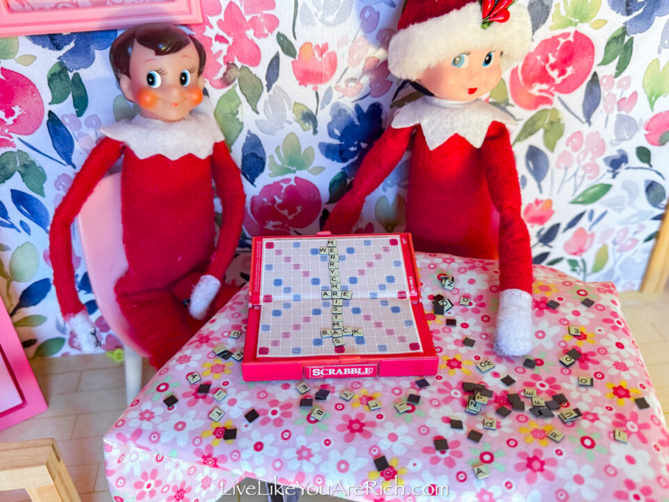 Elf on the Shelf: Scrabble - Live Like You Are Rich