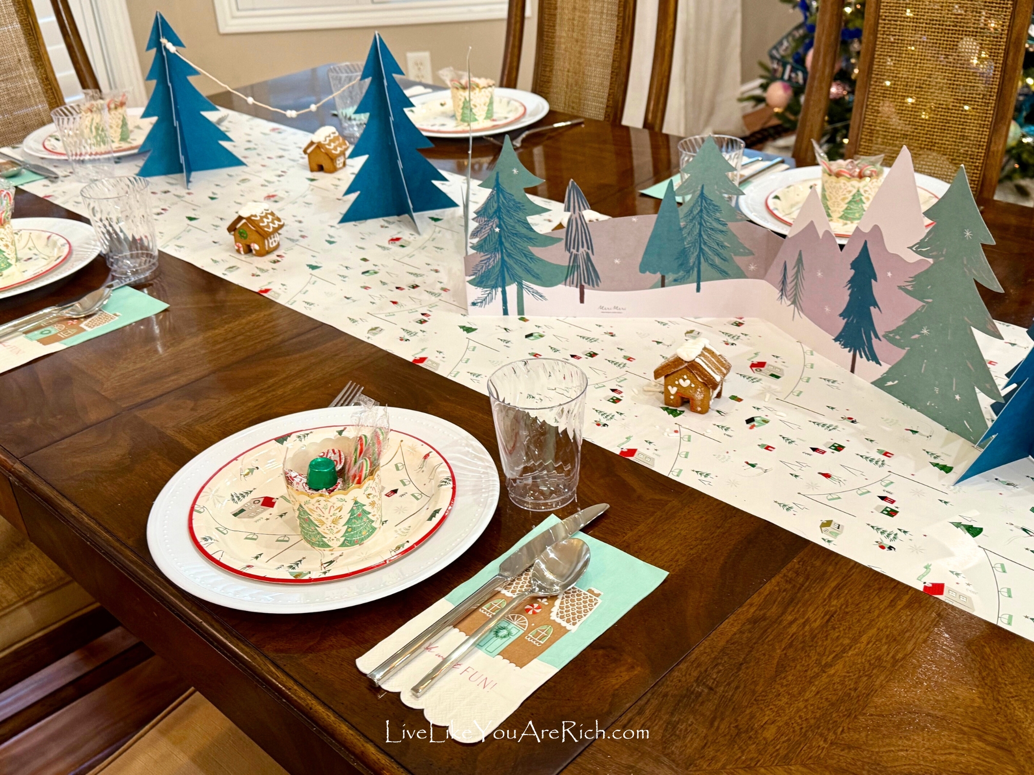 Oh What Fun Ski Chalet Tablescape - Live Like You Are Rich